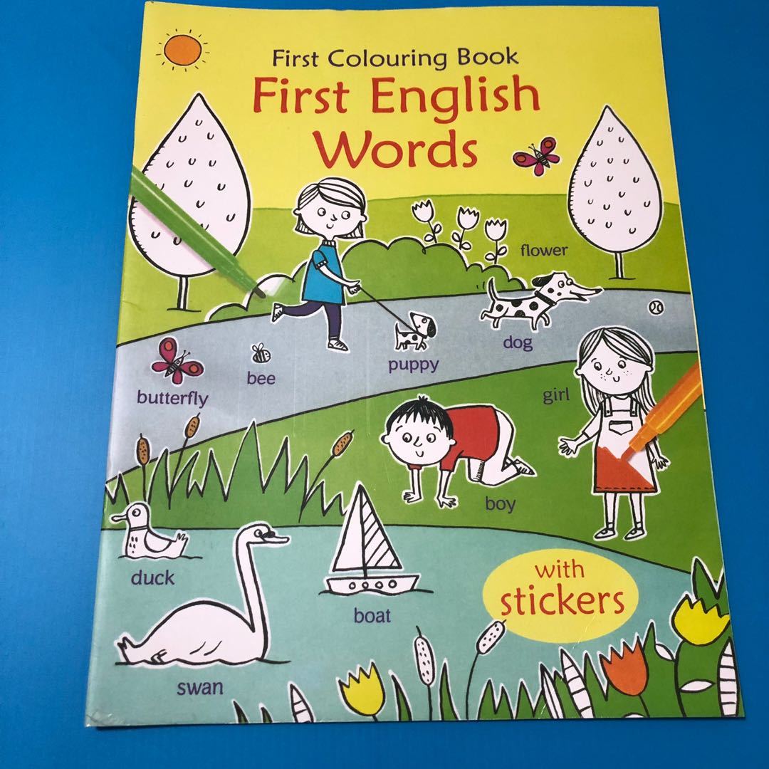 Usborne first English words book, Hobbies & Toys, Books & Magazines ...