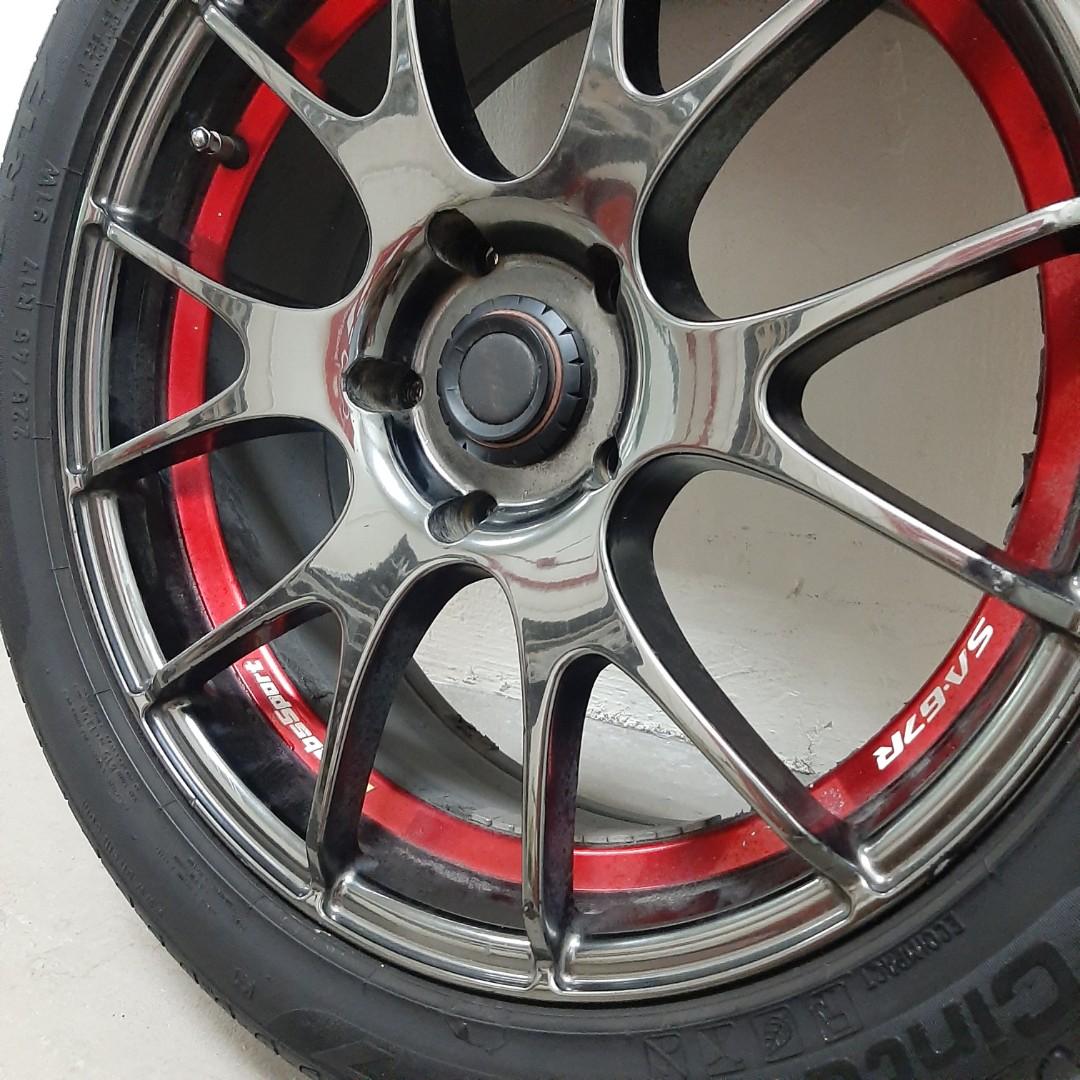 WebsSport SA-67R 17" inch Sports Rims (with Tyres), Car Accessories ...
