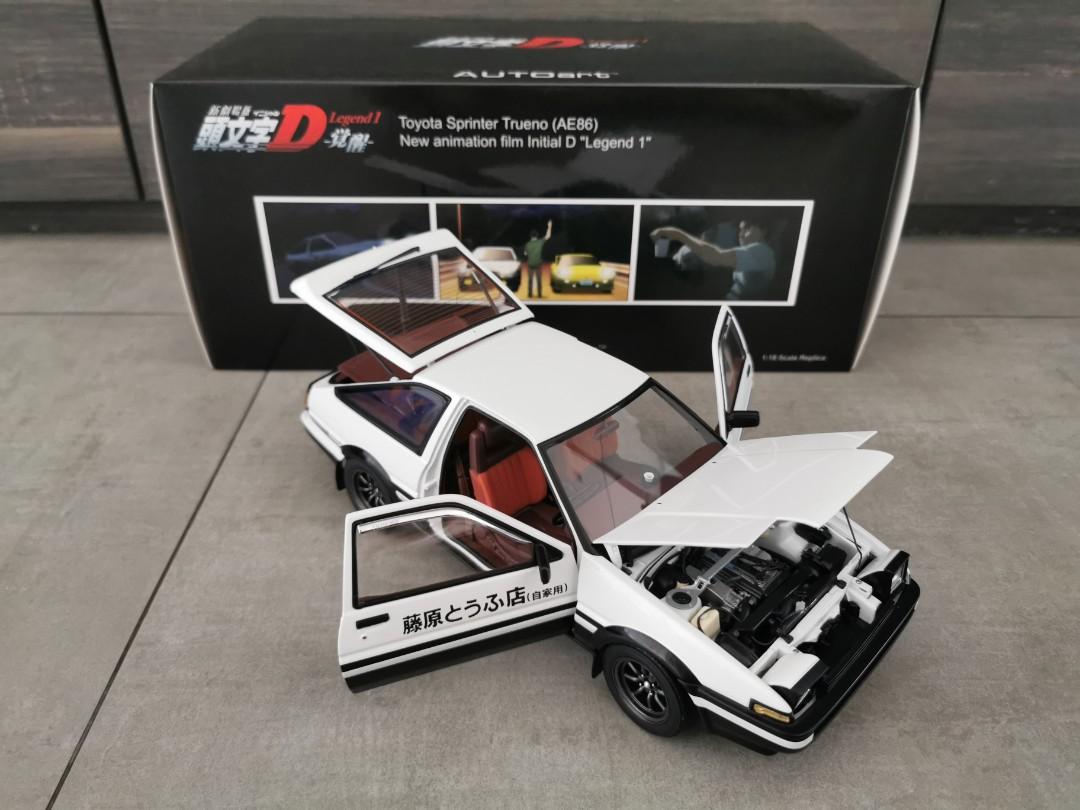 1/18 Autoart Toyota Sprinter Trueno (AE86) New Animation Film Initial D ...