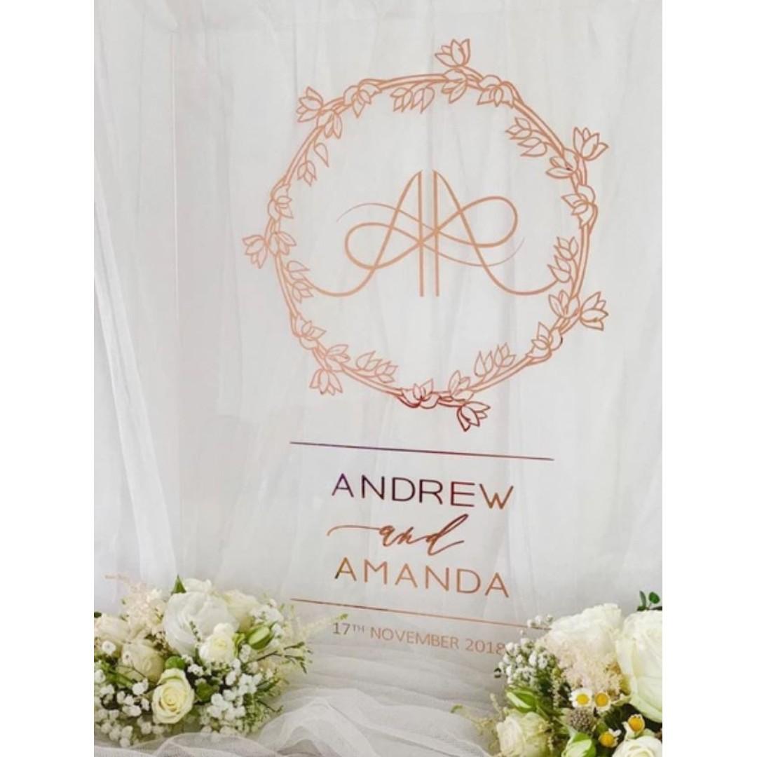 Acrylic welcome signage, Hobbies & Toys, Stationery & Craft, Art ...