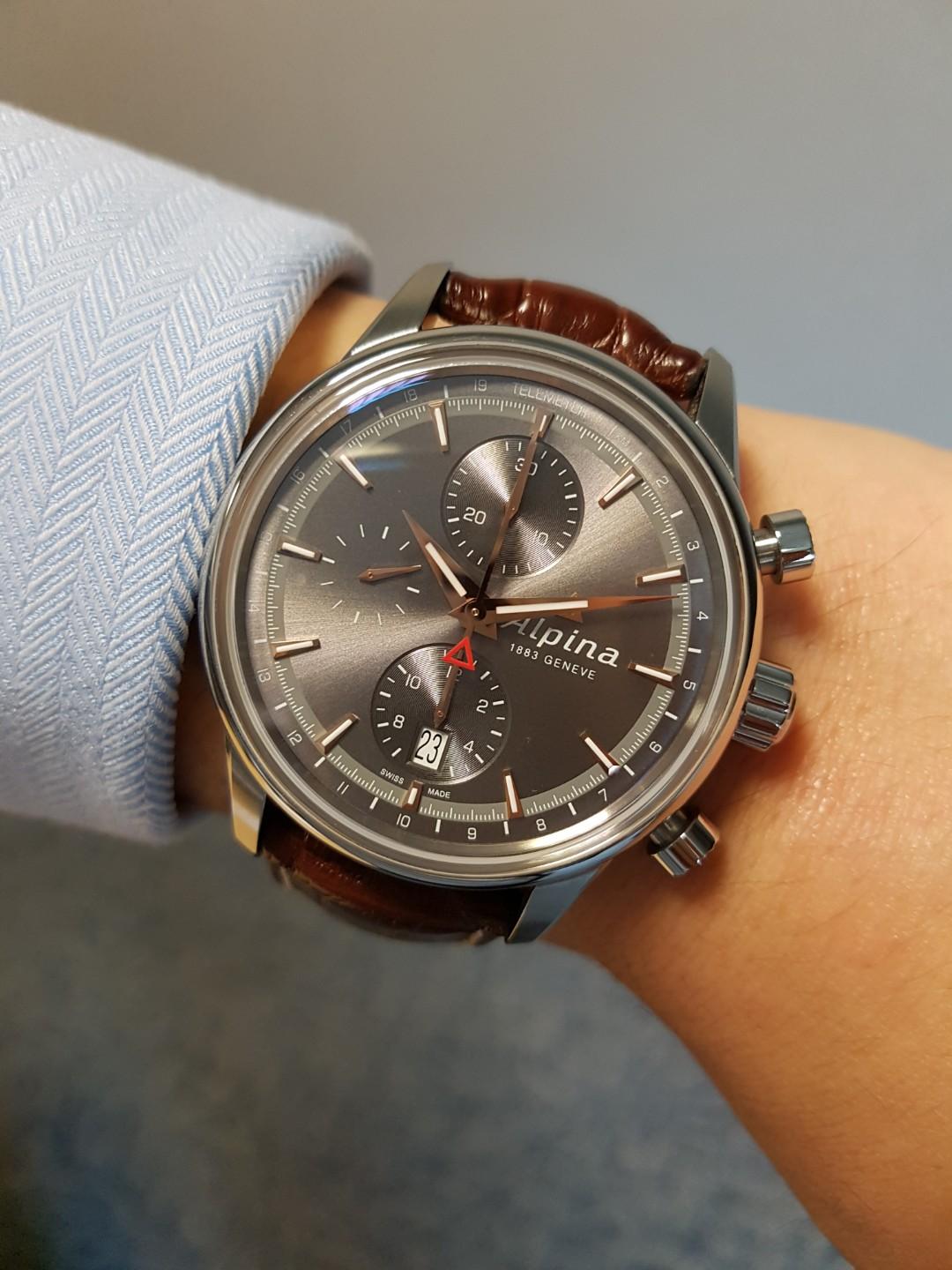 Alpina Alpiner Chronograph AL-750VG4E6, Luxury, Watches on Carousell