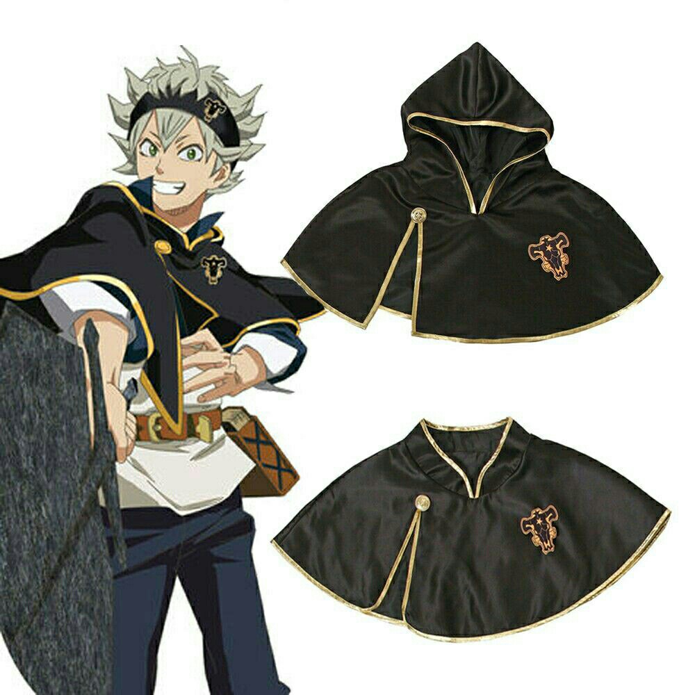 Asta Black Clover Black Bull Short Cape Cosplay Costume, Hobbies & Toys ...