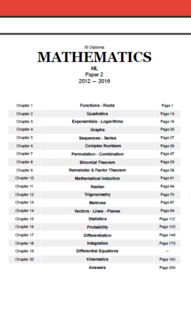 IB HL paper-2 topical Questions with solutions, Hobbies & Toys, Books ...