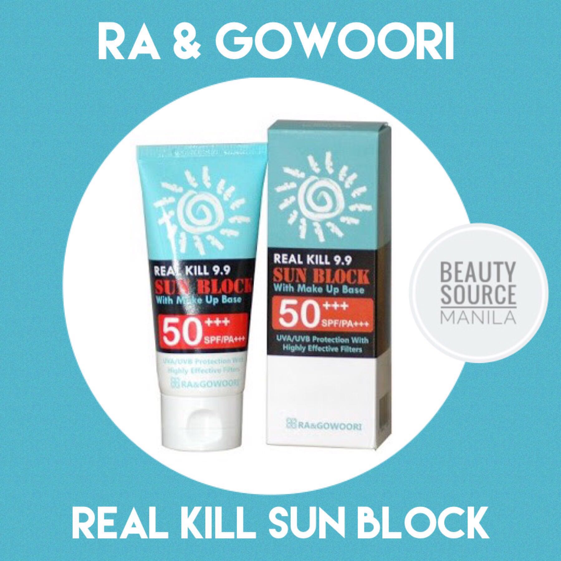 RA&GOWOORI REAL KILL 9.9 SUNBLOCK WITH MAKEUP BASE SPF50+ on Carousell