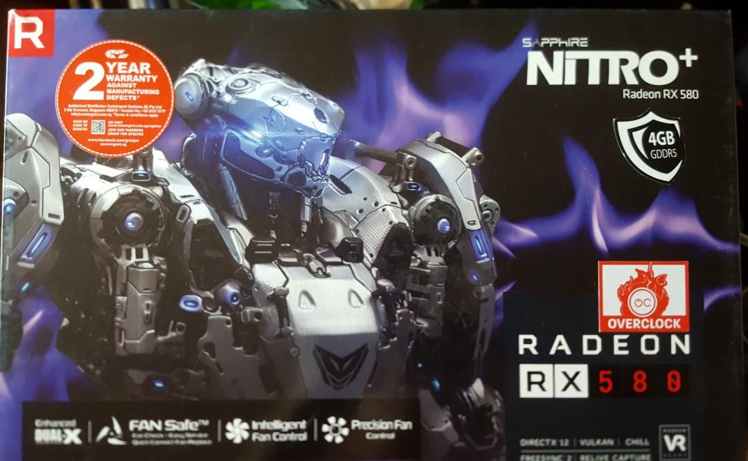 RX580 (WARRANTY + RETAIL BOX) Sapphire NITRO+ RX580 4GB, Computers ...