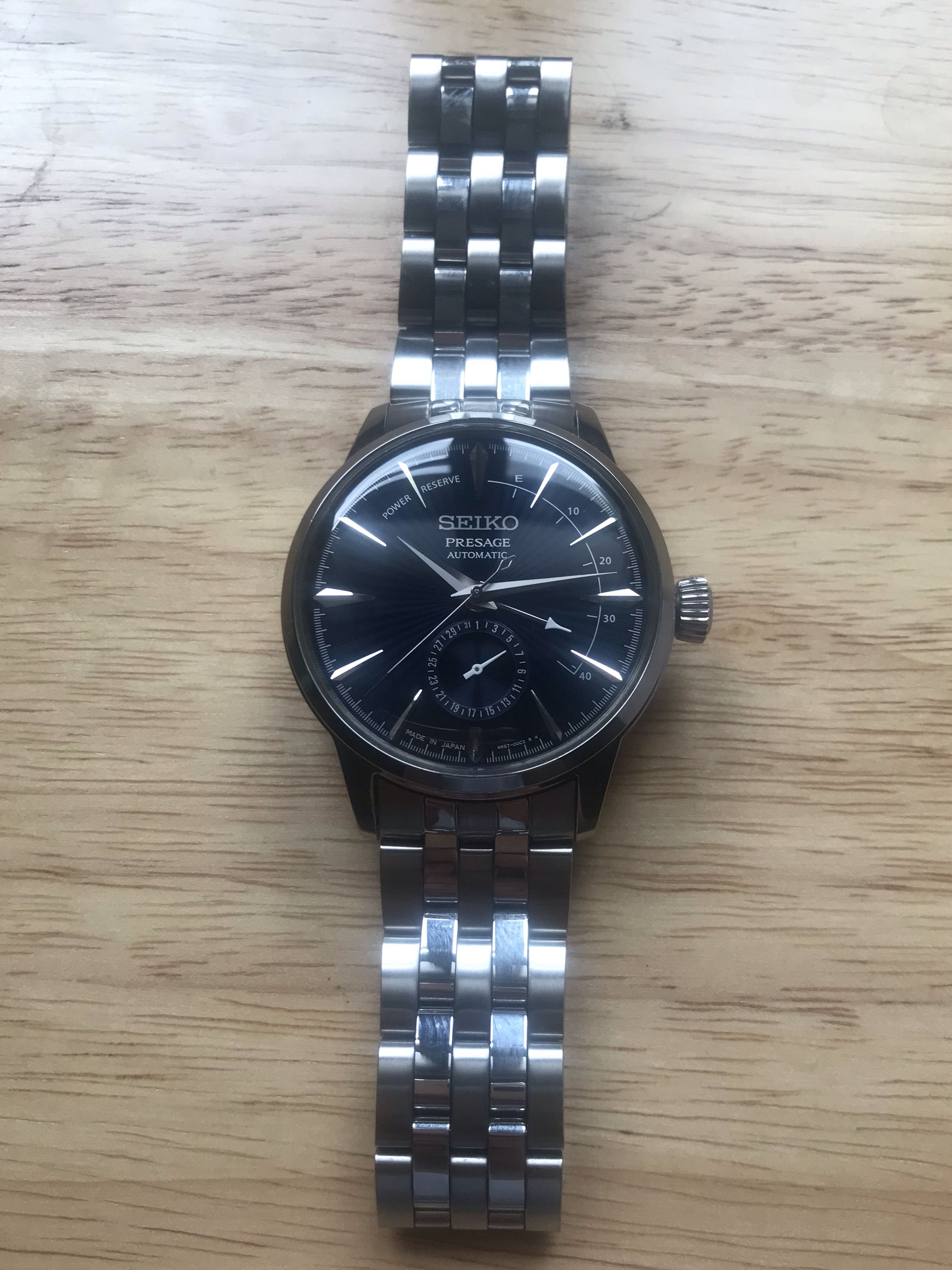 Seiko Presage Cocktail Time "Blue Moon" with Power Reserve, Men's ...