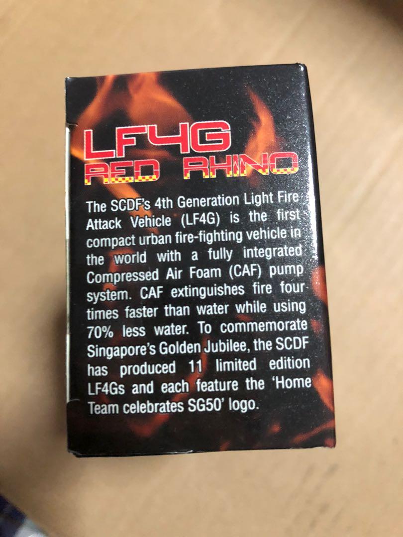 SG 50 SCDF Fire-Fighting Red Rhino toy car, Hobbies & Toys, Toys ...