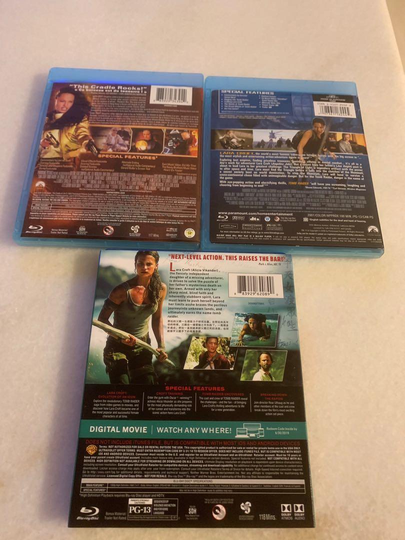 Tomb Raider Collection (3 Blu Rays), Hobbies & Toys, Music & Media, CDs ...