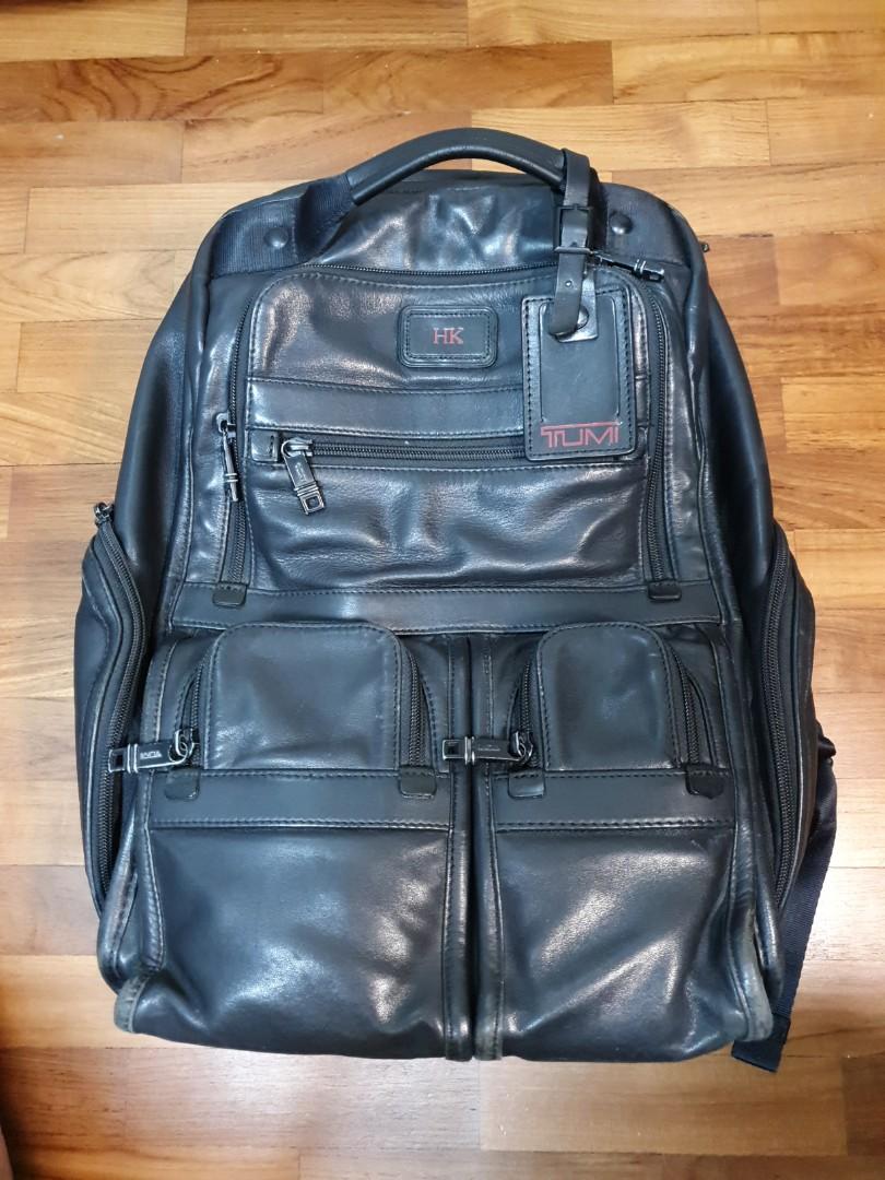 Tumi Full Leather Backpack [Authentic], Men's Fashion, Bags, Backpacks ...