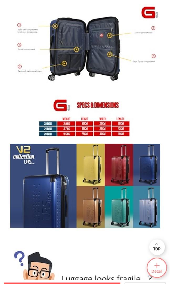 URS Inc 20 inch luggage, Hobbies & Toys, Travel, Luggage on Carousell