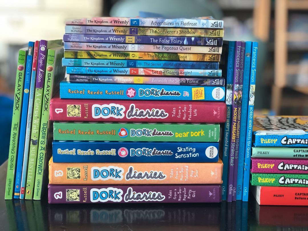 38 children books Wimpy kid, Dork diaries, captain underpants, kingdom ...