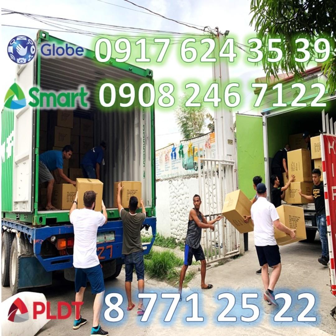 6 Wheeler closed van truck for rent hire rental movers lipat bahay elf ...