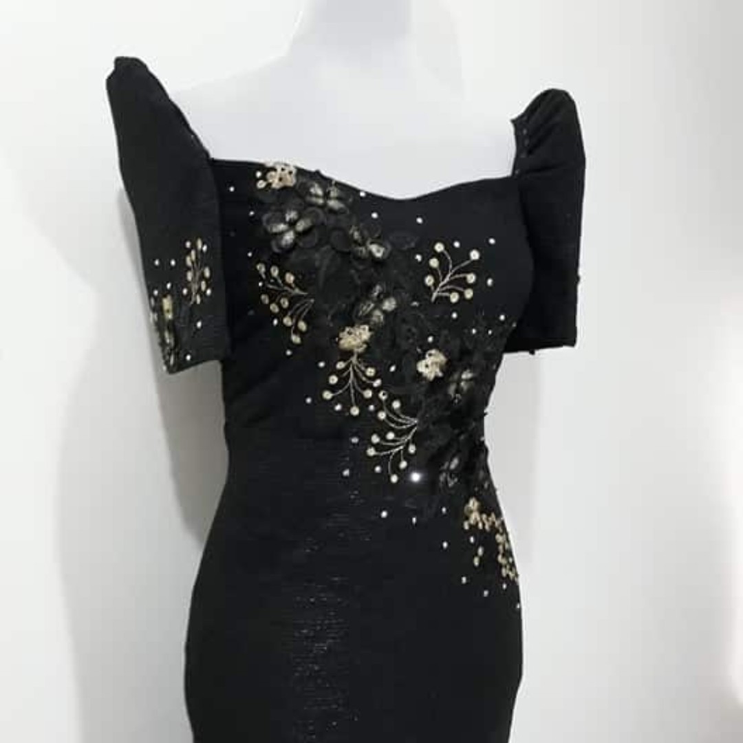 Black Terno Filipiniana, Women's Fashion, Dresses & Sets, Sets or ...