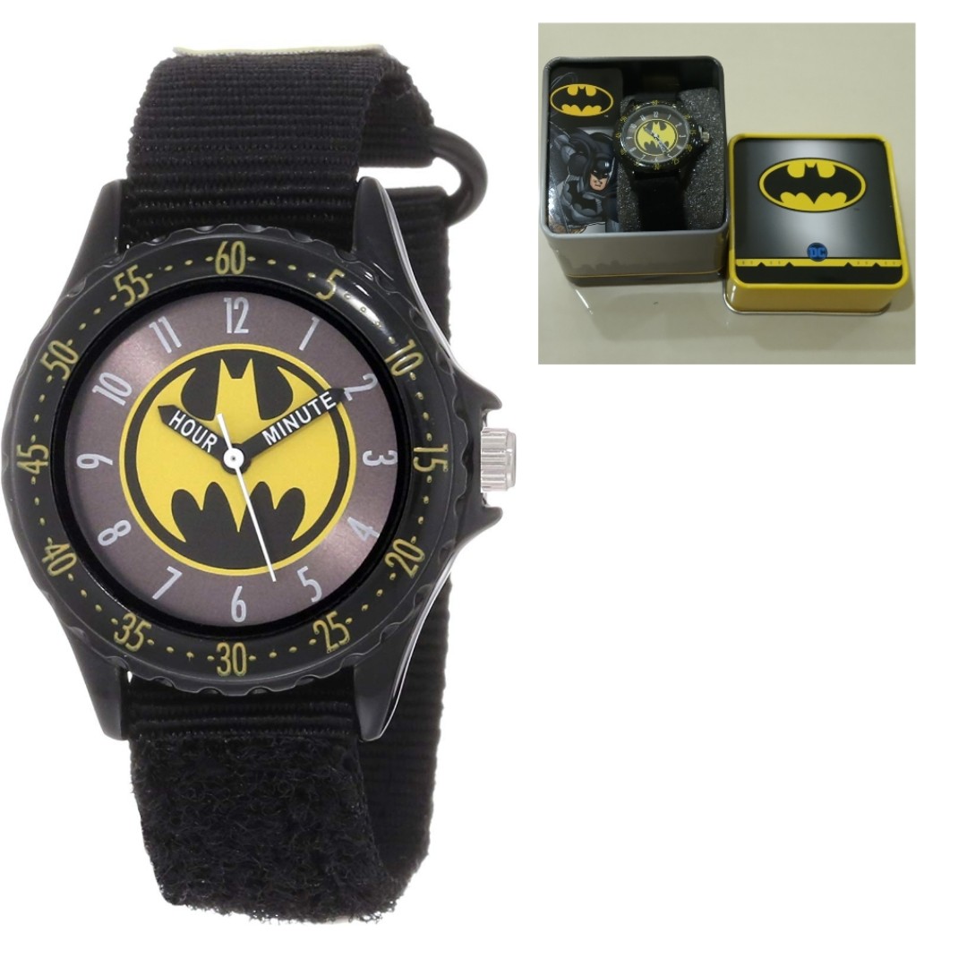 BNIB: DC Comics Batman Kids Time Teacher Batman Watch with Black Canvas ...