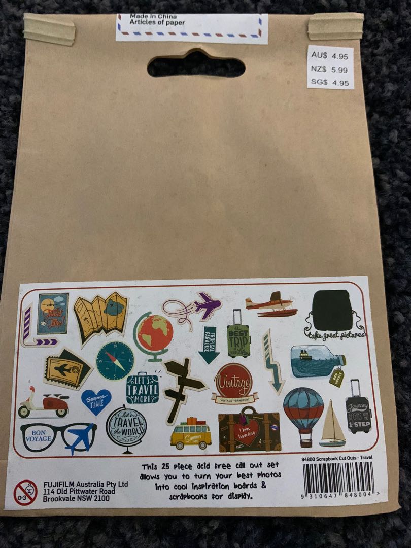 Brand new 25pcs Travel scrapbook Cut outs cards, Hobbies & Toys ...