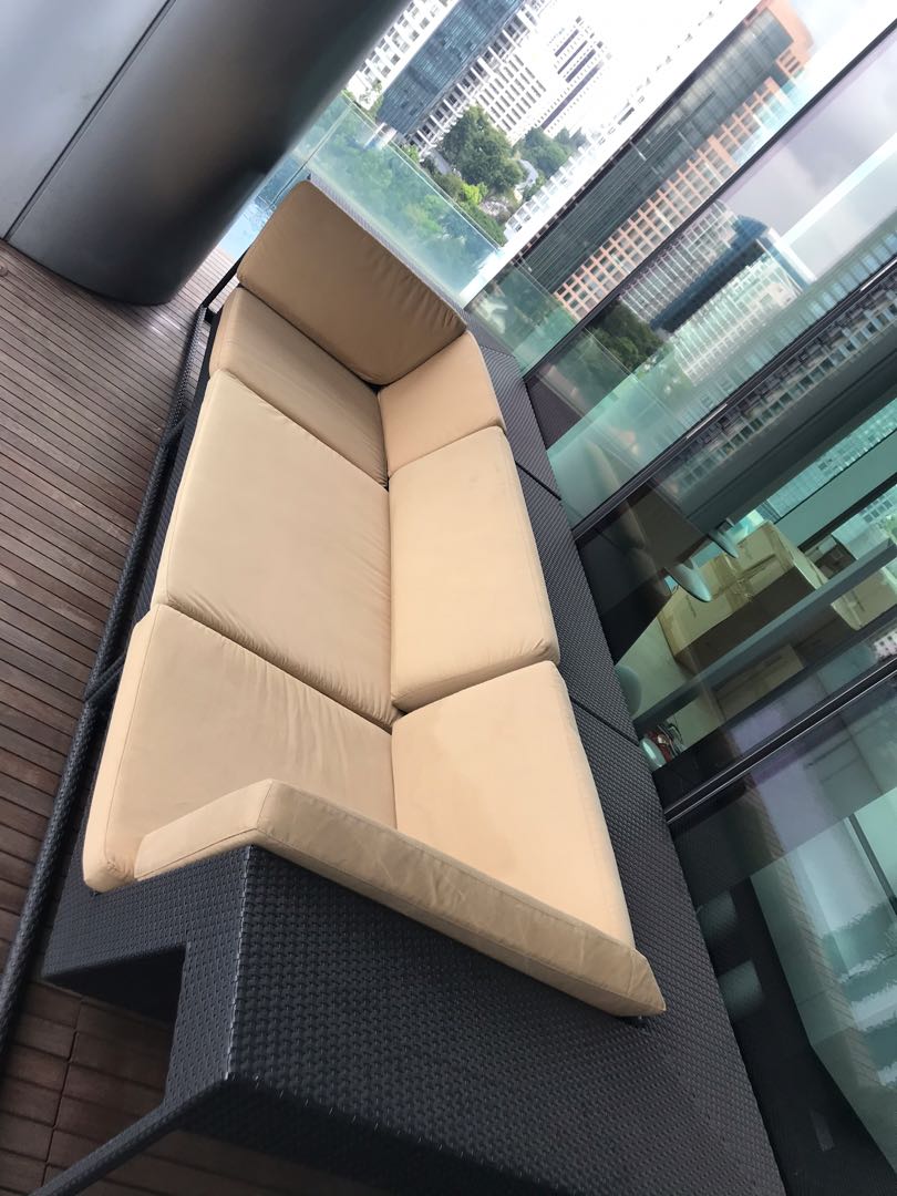 Dedon large outdoor sectional couch, Furniture & Home Living, Furniture ...