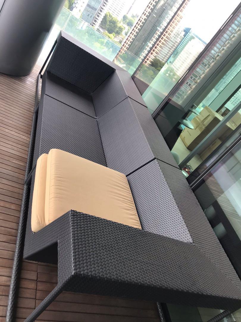 Dedon large outdoor sectional couch, Furniture & Home Living, Furniture ...