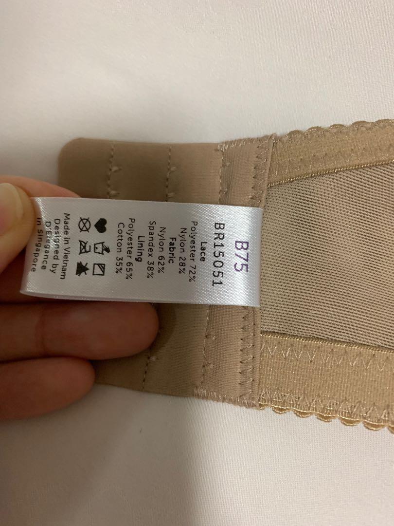 D’Elegance Bra (size B75), Women's Fashion, New Undergarments ...