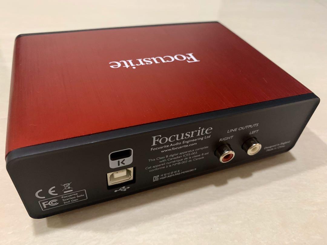 Focusrite Scarlett Solo 2nd Gen, Audio, Portable Audio Accessories on ...