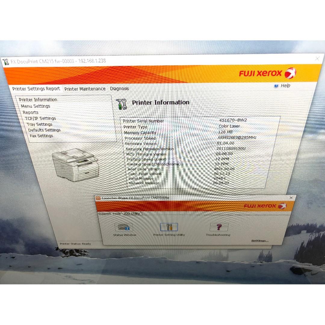 Fuji Xerox DocuPrint CM215 fw, Computers & Tech, Printers, Scanners & Copiers on Carousell