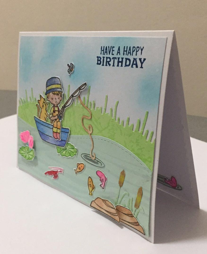 Handmade Birthday Card-landscape$, Hobbies & Toys, Stationery & Craft ...