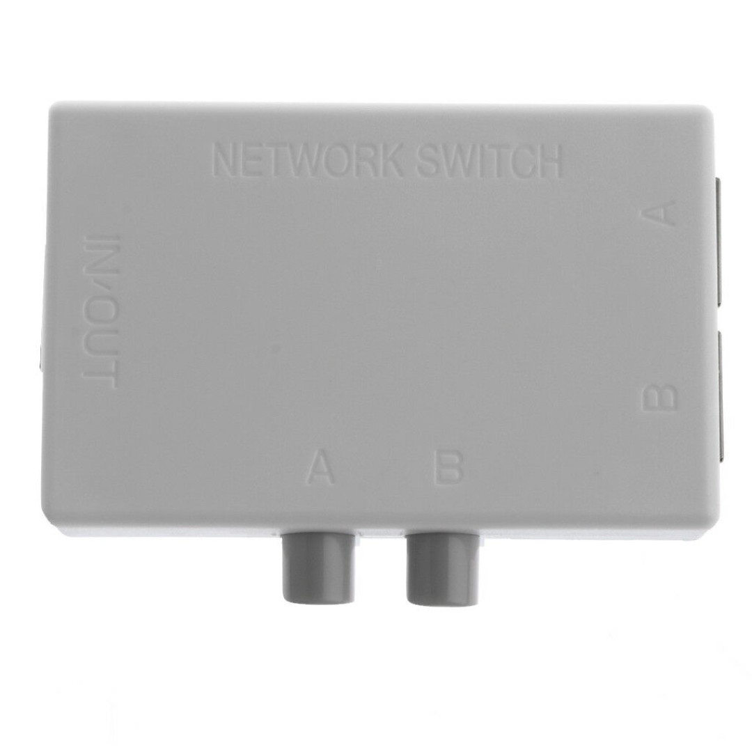 Mini 2-way RJ45 Manual Network LAN Sharing Splitter Switch, Computers ...