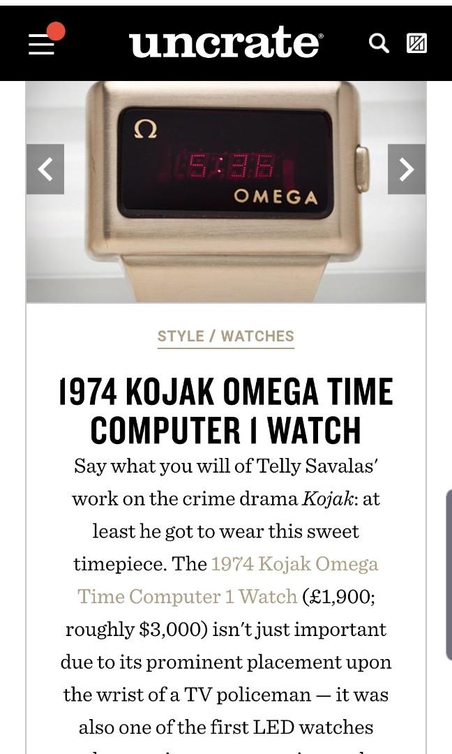 Omega kojak 1st digital watch 14k gold top, Luxury, Watches on Carousell
