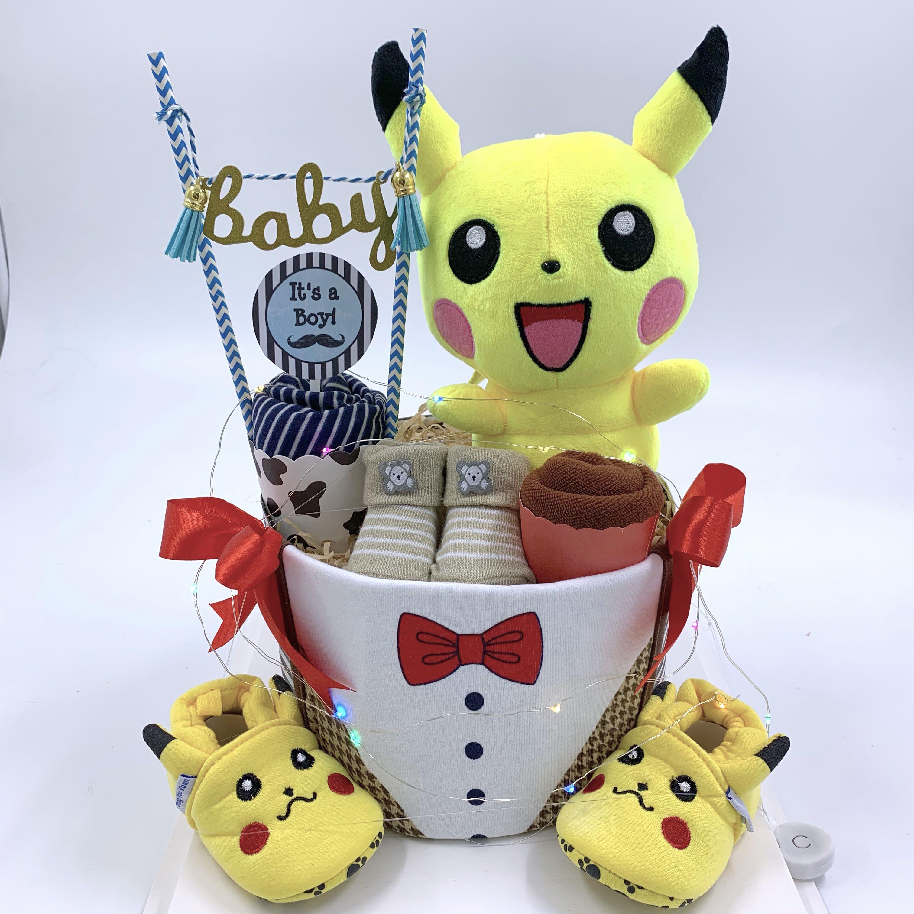 Ready stock! Pokemon Pikachu Diapers Cake, Babies & Kids, Bathing ...