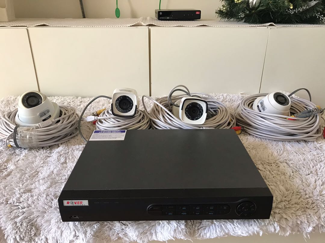 Rover Systems 4 Camera Package with 4 Channel CCTV recorder, Furniture ...