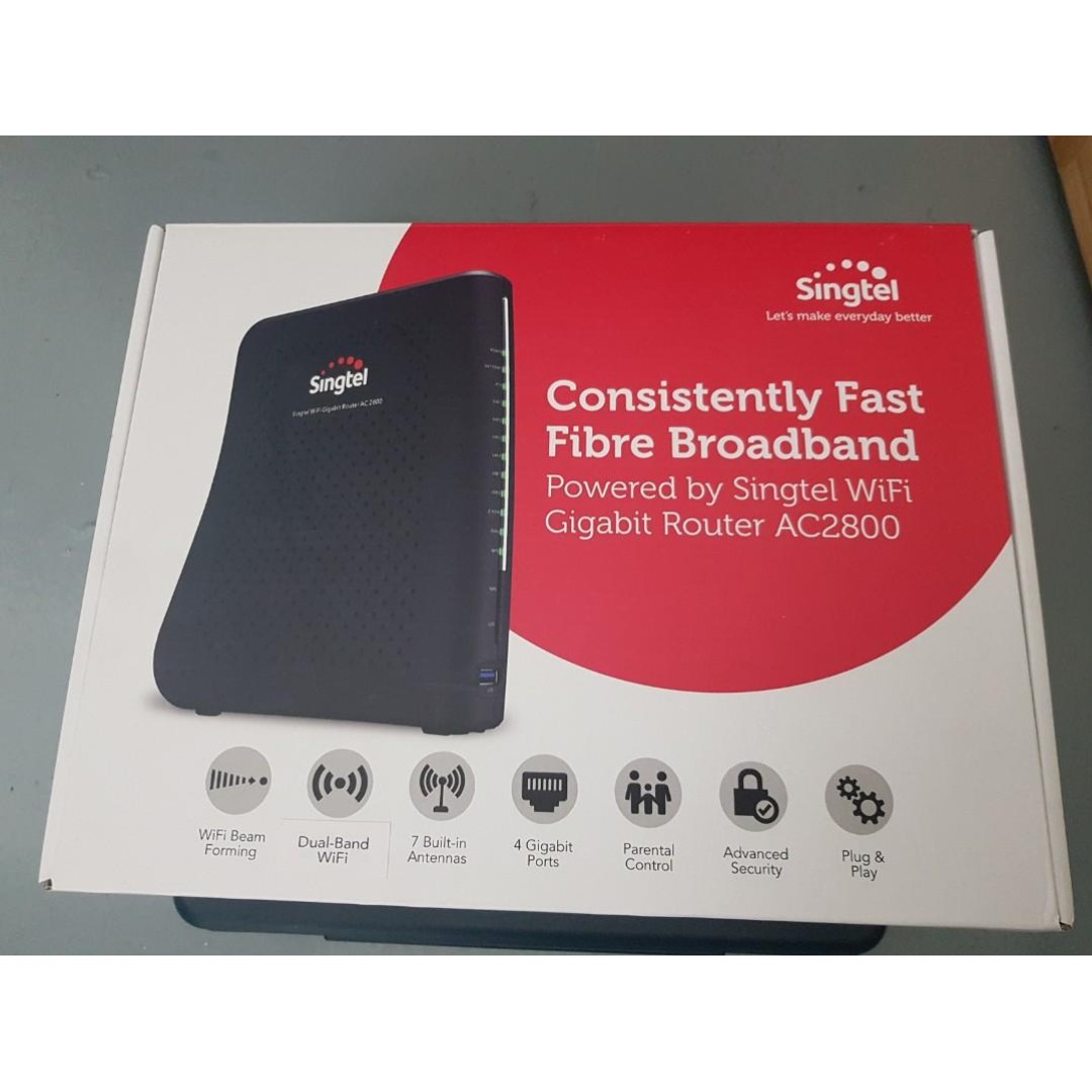 Singtel Twin Band Gigabit AC2800 WIFI AC Router Aztech DSL1015EW(S ...