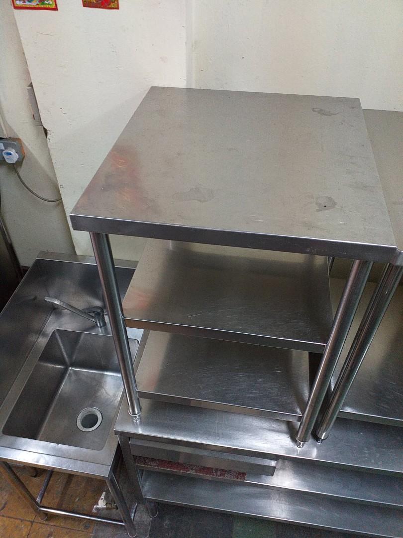 Stainless Steel 3 Layer Table, Furniture & Home Living, Furniture ...