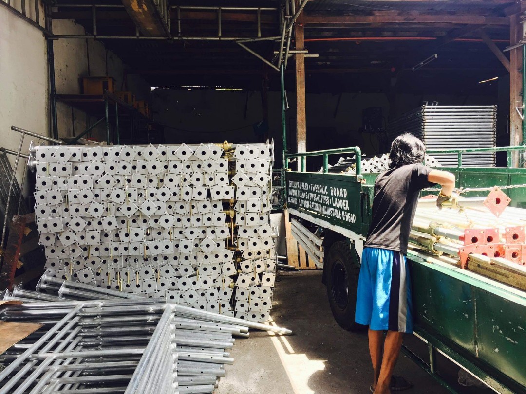 U Head Shoring Jack Catwalk Scaffolding Set Swivel Clamp Phenolic Board ...