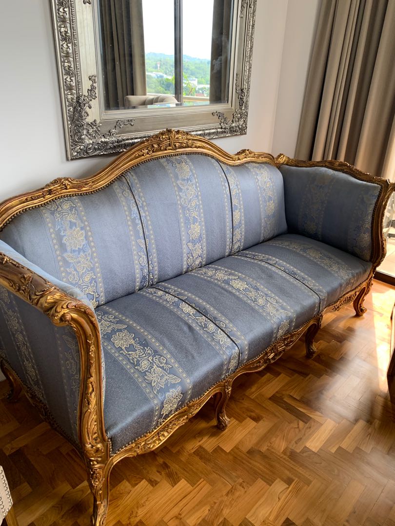 Vintage French Sofa, Furniture & Home Living, Furniture, Sofas on Carousell