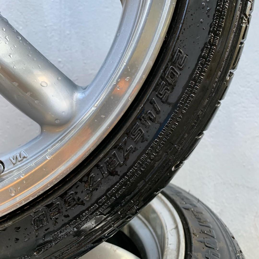 17's Banana Watanabe Mags/Rims w/ Dunlop Tires, Car Parts & Accessories ...