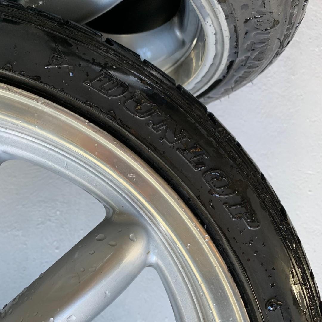 17's Banana Watanabe Mags/Rims w/ Dunlop Tires, Car Parts & Accessories ...