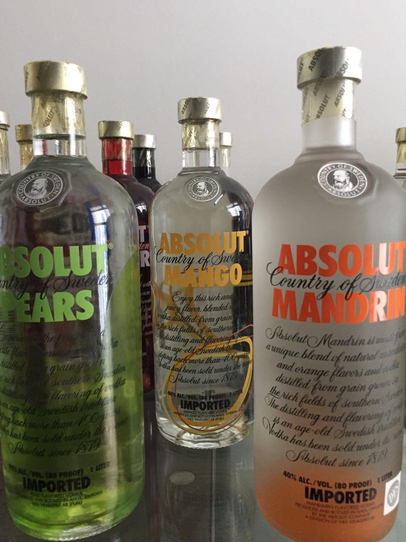 Absolut Vodka collection, Food & Drinks, Alcoholic Beverages on Carousell