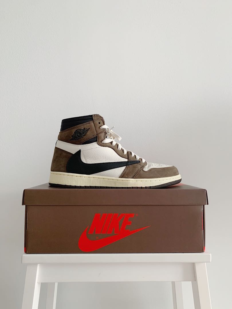 Air Jordan 1 Retro High OG x Travis Scott 'Mocha', Men's Fashion ...