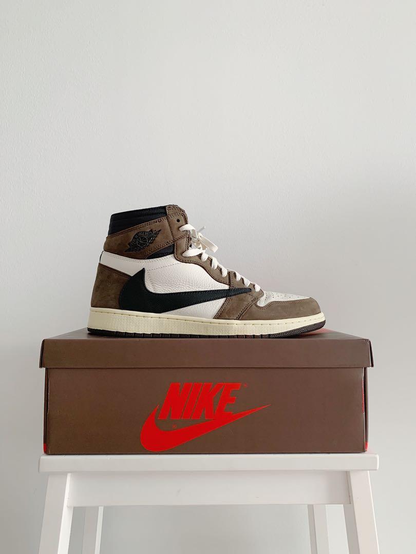 Air Jordan 1 Retro High OG x Travis Scott 'Mocha', Men's Fashion ...