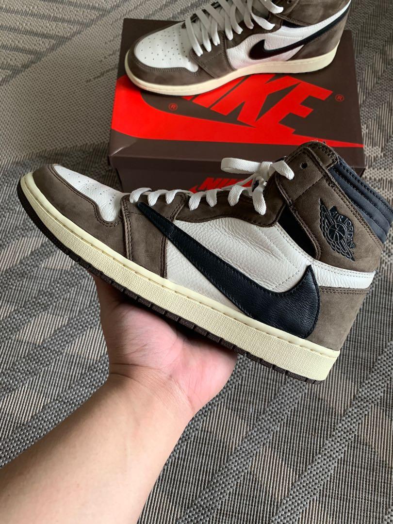 Air Jordan 1 Retro High OG x Travis Scott 'Mocha', Men's Fashion ...