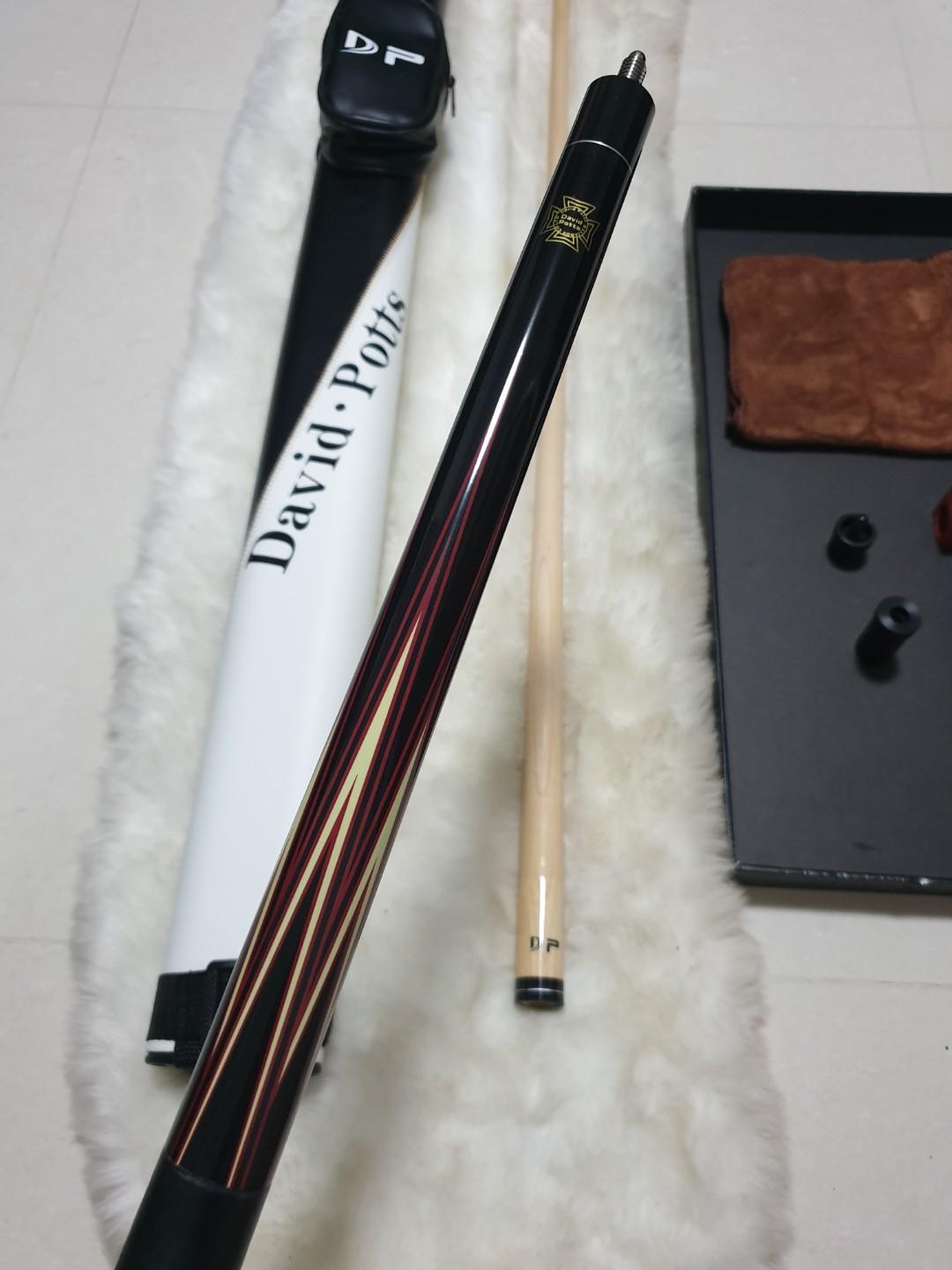 David Potts Red Spike Pool Cue w/ David Potts PU case, Sports Equipment ...