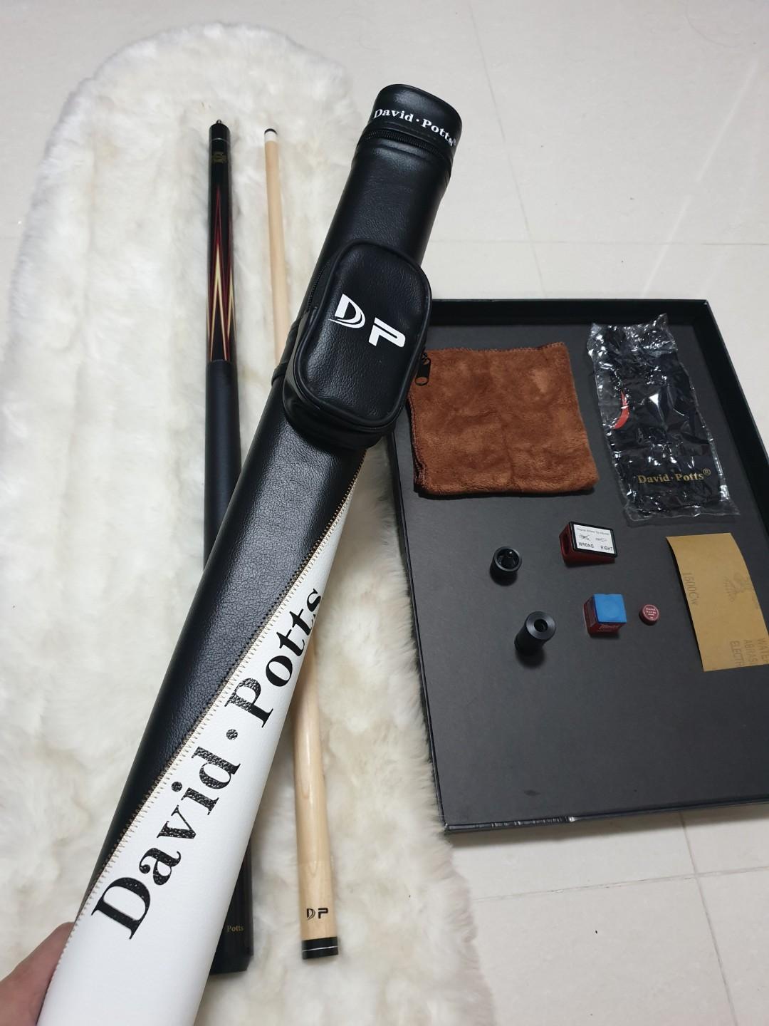 David Potts Red Spike Pool Cue w/ David Potts PU case, Sports Equipment ...