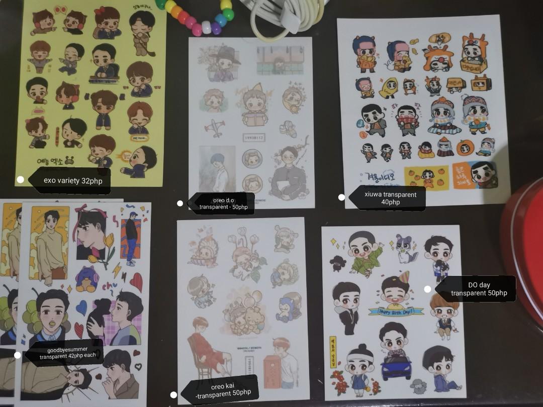 EXO Fanart stickers D.O Kai stickers, Hobbies & Toys, Memorabilia ...