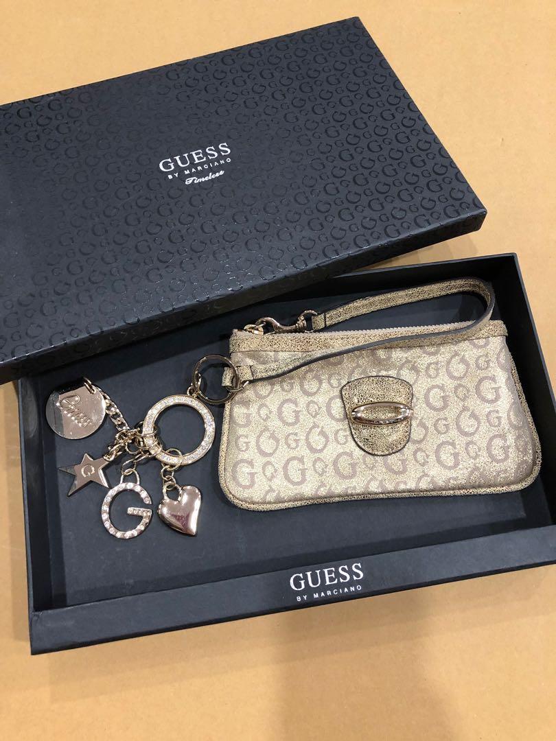 Guess Purse with Wrisket Keychain Authentic, Luxury, Bags & Wallets on ...