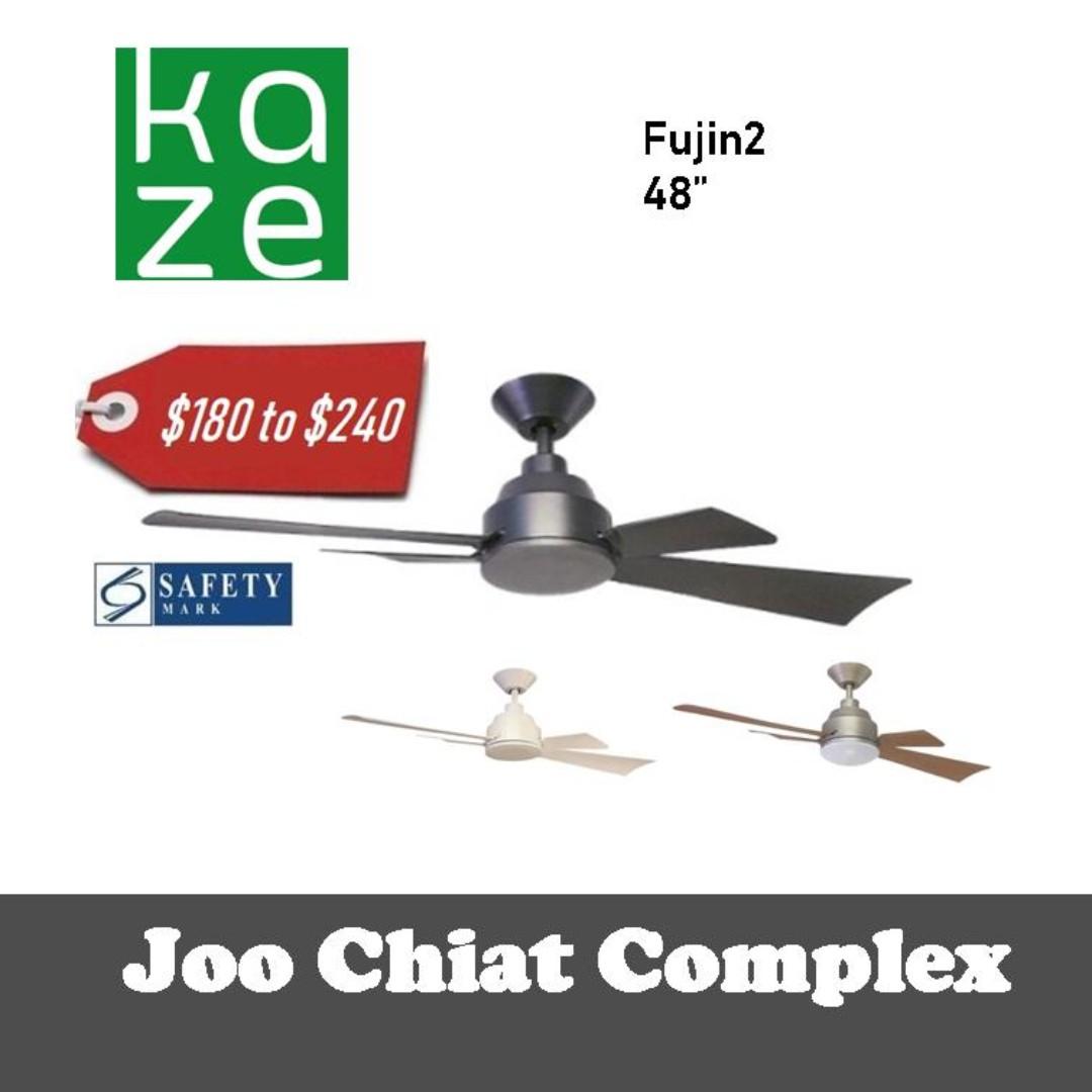 Kaze Fan Model Fujin2 DC Motor Ceiling Fan 48-inch, Furniture & Home ...