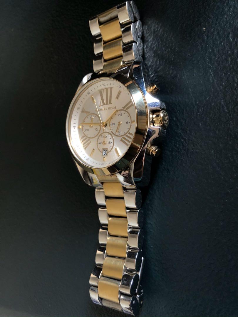 Michael Kors Bradshaw Chronograph Gold tone watch MK5627, Men's Fashion ...