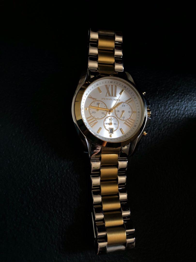 Michael Kors Bradshaw Chronograph Gold tone watch MK5627, Men's Fashion ...