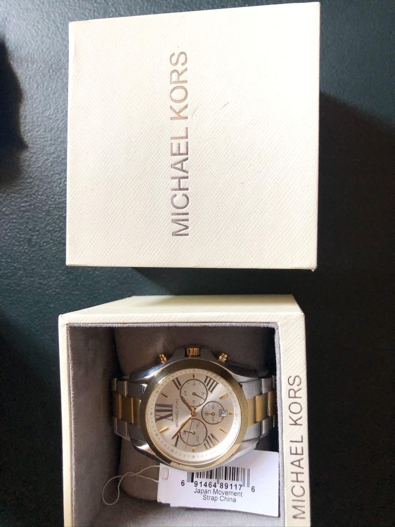 Michael Kors Bradshaw Chronograph Gold tone watch MK5627, Men's Fashion ...