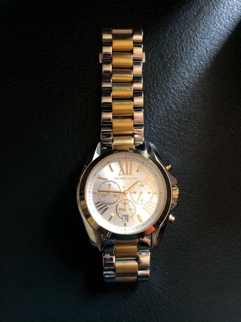 Michael Kors Bradshaw Chronograph Gold tone watch MK5627, Men's Fashion ...