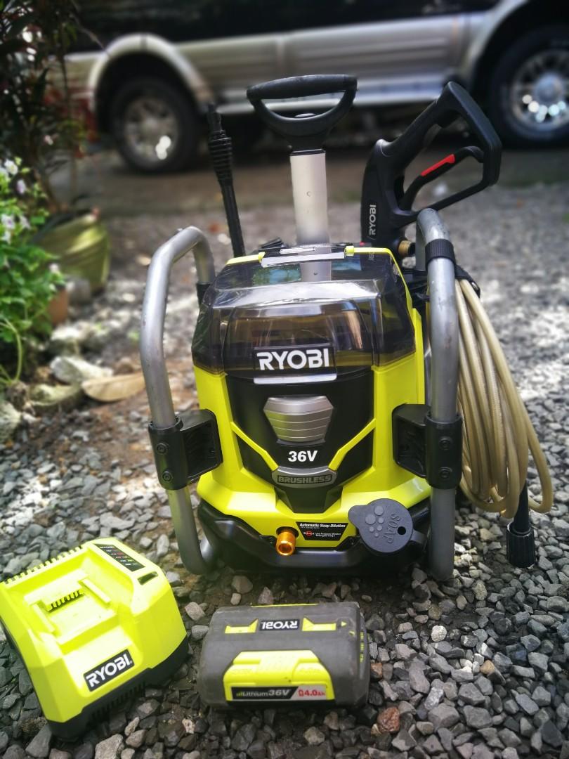 Ryobi Cordless pressure washer, Furniture & Home Living, Cleaning ...