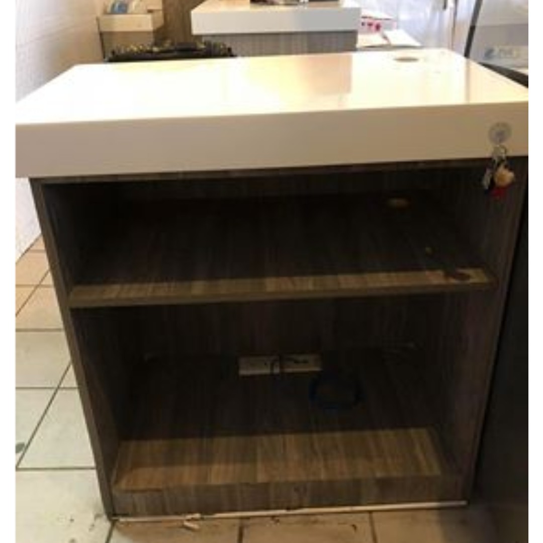 POS / Cahier Counter with Synthetic Marble Counter Top (Used ...